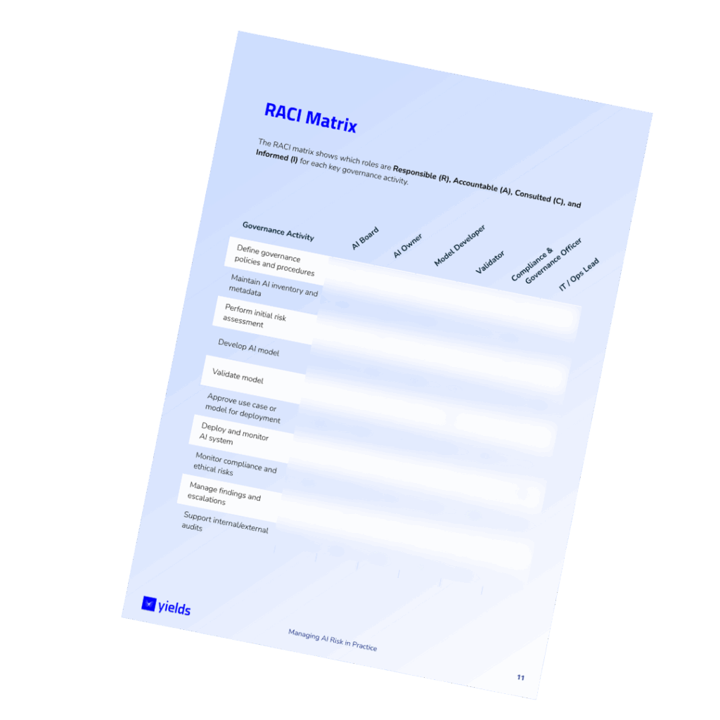 RACI Matrix AI Governance - Download It Here